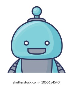 Cartoon Happy Robot Icon Stock Vector (Royalty Free) 1055654540 ...