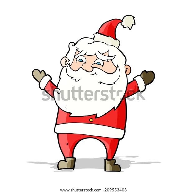 Cartoon Happy Santa Claus Stock Vector (Royalty Free) 209553403 ...
