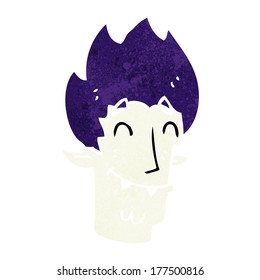 Cartoon Happy Vampire Head Stock Vector (Royalty Free) 177500816 ...
