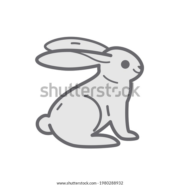 Cartoon Hare Cute Character Children Vector Stock Vector (Royalty Free ...
