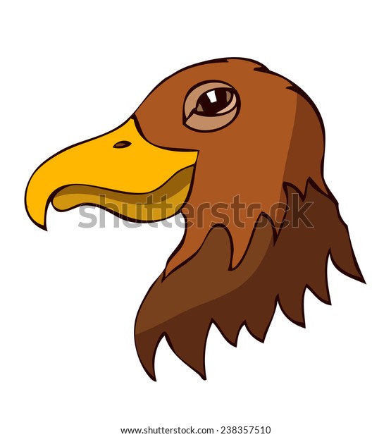 Cartoon Hawk Head Vector Illustration Isolated 스톡 벡터(로열티 프리) 238357510 ...