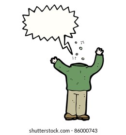 Cartoon Headless Man Stock Vector (Royalty Free) 86000743 | Shutterstock