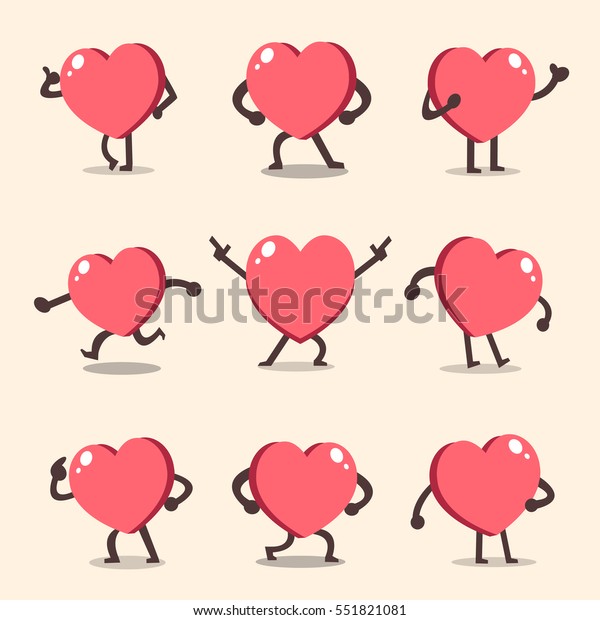 Le caractère du coeur du dessin : image vectorielle de stock (libre de ...