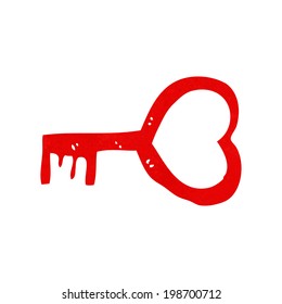 Cartoon Heart Shaped Key Stock Vector (Royalty Free) 198700712 ...