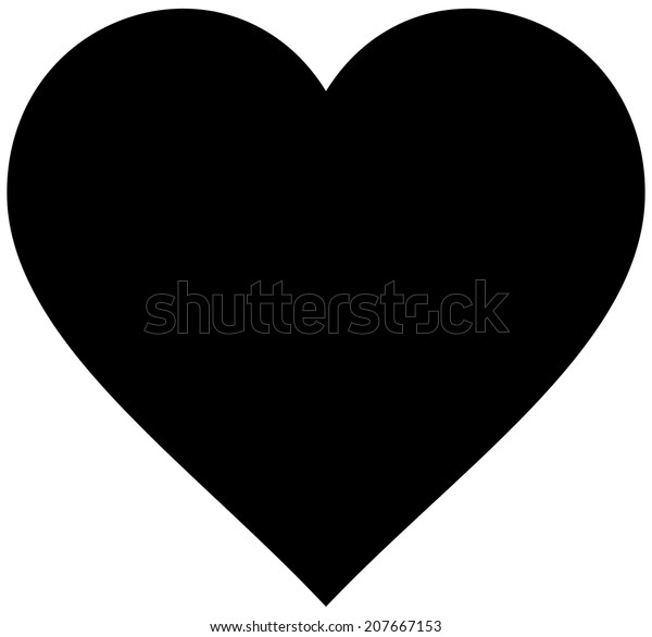 Cartoon Heart Silhouette Stock Vector (Royalty Free) 207667153
