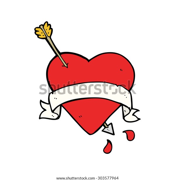 Cartoon Heart Tattoo Stock Vector (Royalty Free) 303577964 | Shutterstock