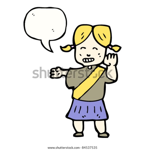 Cartoon Helpful Girl Guide Stock Vector (Royalty Free) 84537535 ...