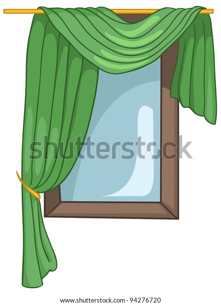 Cartoon Home Window Isolated On White Stock Vector (Royalty Free ...