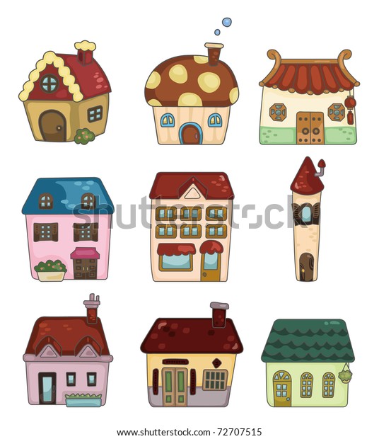 Cartoon House Icon Stock Vector (Royalty Free) 72707515