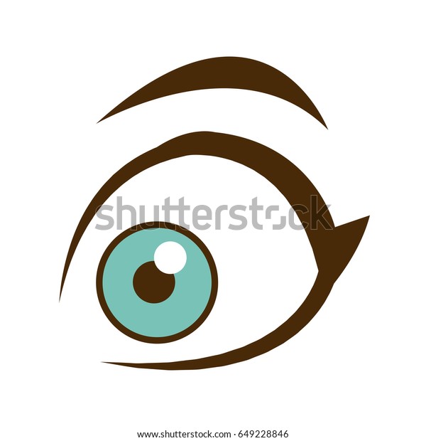 Cartoon Human Eye Look Style: เวกเตอร์สต็อก (ปลอดค่าลิขสิทธิ์ ...