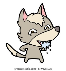 Cartoon Hungry Wolf Stock Vector (Royalty Free) 649327195 | Shutterstock