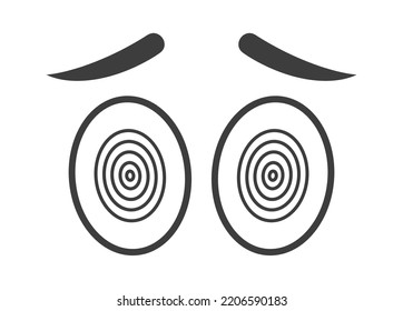 Cartoon Hypnotic Eyes Vector Illustration Stock Vector (Royalty Free ...