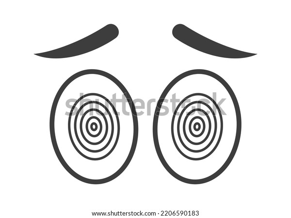 Cartoon Hypnotic Eyes Vector Illustration Stock Vector (Royalty Free ...