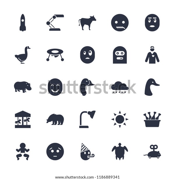 Cartoon Icon Collection 25 Cartoon Filled Stock Vector (Royalty Free ...