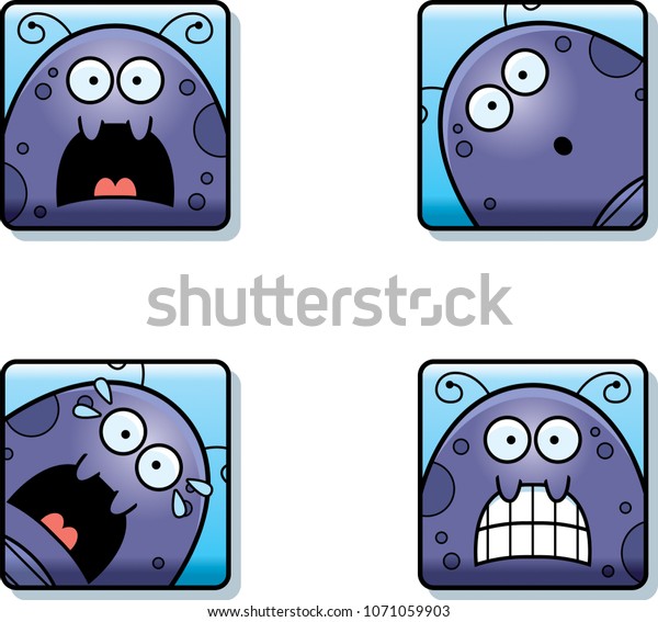 Cartoon Icon Set Fly Scared Expressions Stock Vector (Royalty Free ...