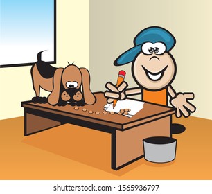 116 Dog eating homework Images, Stock Photos & Vectors | Shutterstock