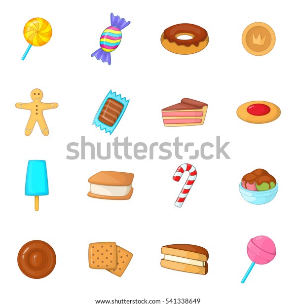 Cartoon Illustration 16 Different Candy Vector Stock Vector (Royalty ...