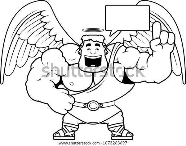 Cartoon Illustration Angel Talking Stock Vector (Royalty Free ...