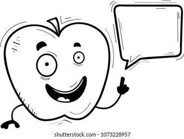 Cartoon Illustration Apple Talking Stock Vector (Royalty Free) 1073228957