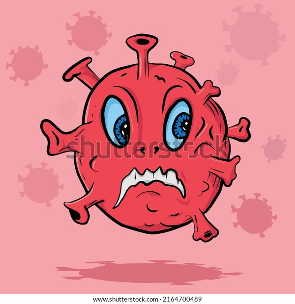 Cartoon Illustration Bacteria Scared Expression: เวกเตอร์สต็อก (ปลอดค่า ...