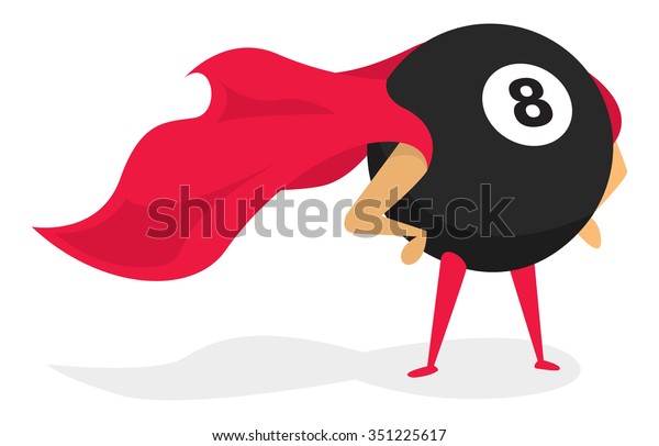 Cartoon Illustration Bad Luck Eight Ball Stock Vector (Royalty Free ...