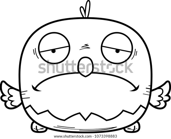 Cartoon Illustration Bald Eagle Looking Sad Stock Vector (Royalty Free ...