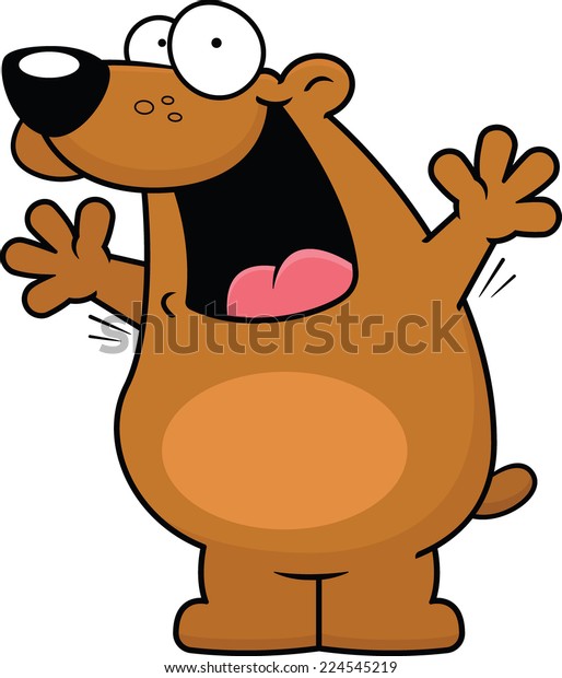 Cartoon Illustration Bear Excited Expression Stock Vector (Royalty Free ...