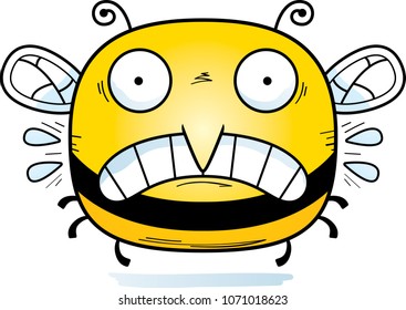 Cartoon Illustration Bee Looking Sad Stock Vector (Royalty Free) 1071018620