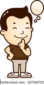 Cartoon Illustration Boy Thinking Stock Vector (Royalty Free ...