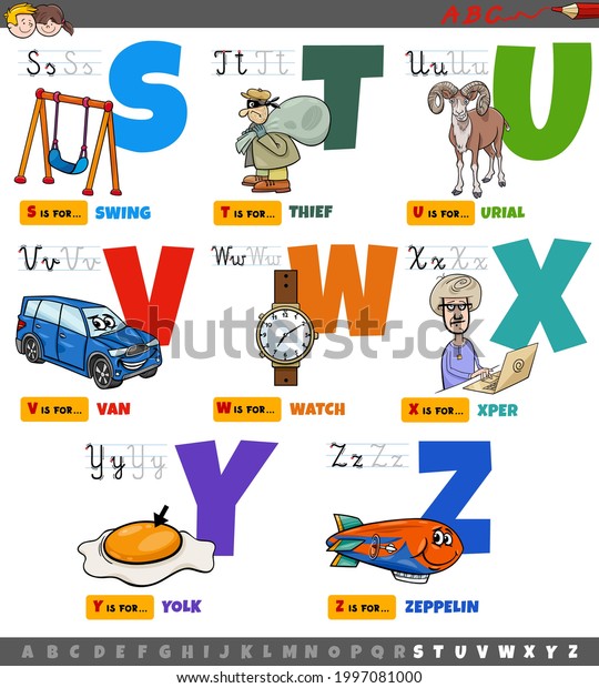 Cartoon Illustration Capital Letters Alphabet Educational 库存矢量图(免版税 ... Cartoon Illustration Capital Letters Alphabet Educational 库存矢量图(免版税 ...