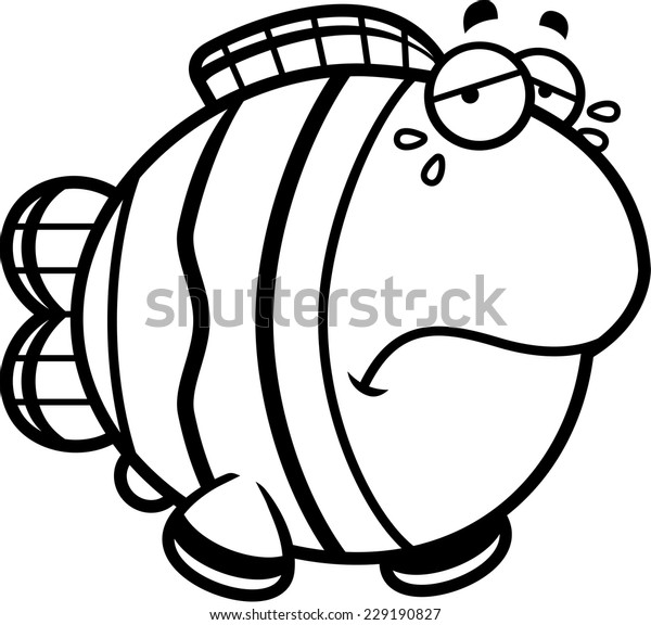 Cartoon Illustration Clownfish Sad Crying Stock Vector (Royalty Free ...