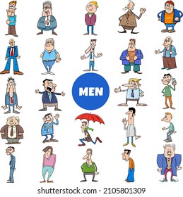 Cartoon Illustration Comic Men Characters Big: เวกเตอร์สต็อก (ปลอดค่า ...