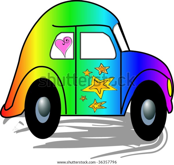 Cartoon Illustration Crazy Colored Fun Bug Stock Vector (Royalty Free ...