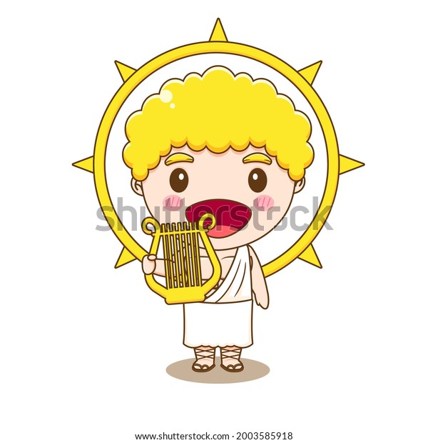 Cartoon Illustration Cute Apollo Character Stock Vector (Royalty Free ...