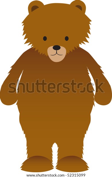 Cartoon Illustration Cute Brown Bear Stock Vector Royalty Free 52315099