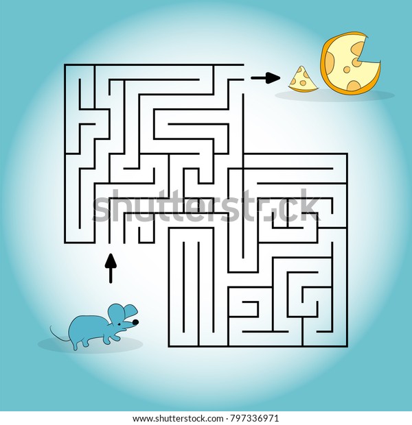 Cartoon Illustration Depicting Mouse Looking Cheese: Vector có sẵn ...