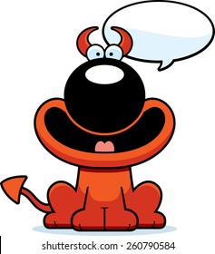 Cartoon Illustration Devil Talking 스톡 벡터(로열티 프리) 260790584 | Shutterstock