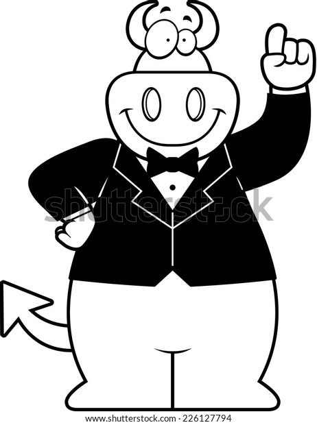 Cartoon Illustration Devil Tuxedo Stock Vector (Royalty Free) 226127794 ...