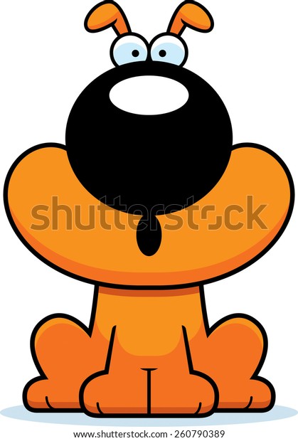 Cartoon Illustration Dog Looking Surprised Stock Vector (Royalty Free ...