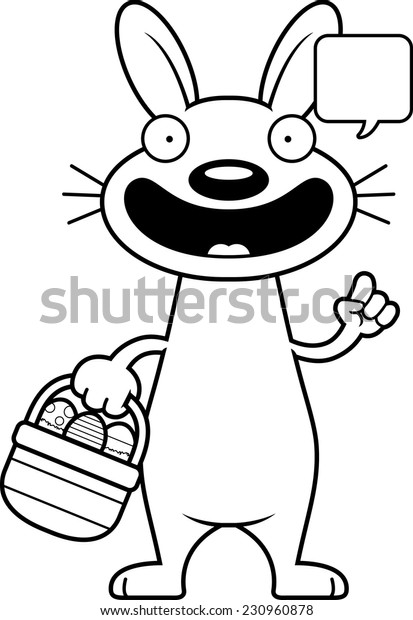 Cartoon Illustration Easter Bunny Talking Stock Vector (Royalty Free ...