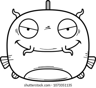 Cartoon Illustration Catfish Looking Sad Stock Vector (Royalty Free ...