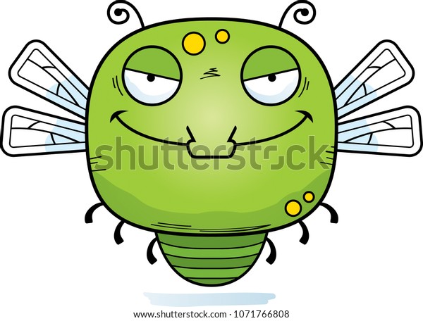 Cartoon Illustration Evil Looking Dragonfly Stock Vector (Royalty Free ...