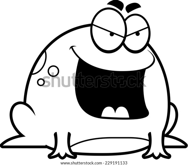 Cartoon Illustration Evil Looking Frog Stock Vector (Royalty Free ...