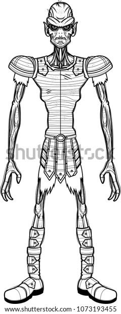 Cartoon Illustration Evil Looking Goblin Stock Vector (Royalty Free ...