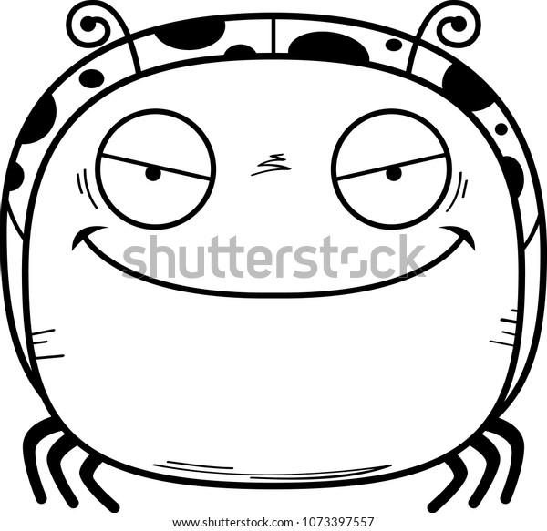 Cartoon Illustration Evil Looking Ladybug Stock Vector (Royalty Free ...
