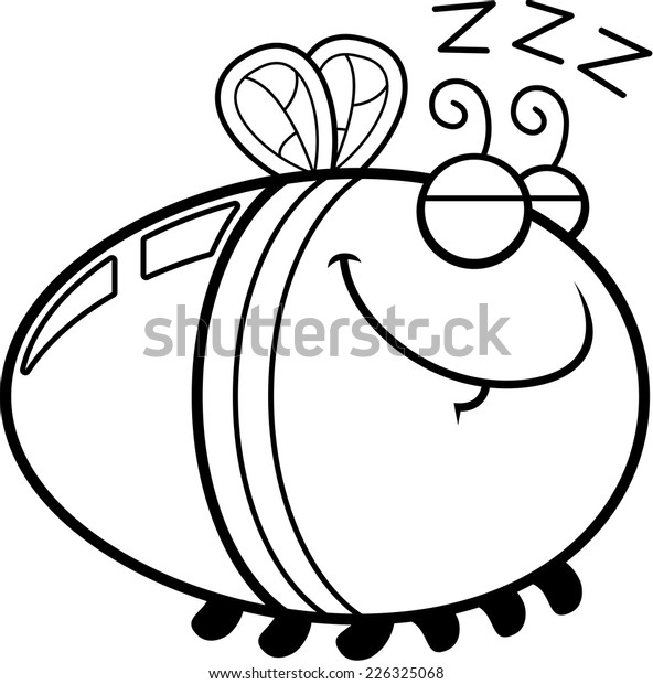 Cartoon Illustration Firefly Sleeping Stock Vector (Royalty Free ...