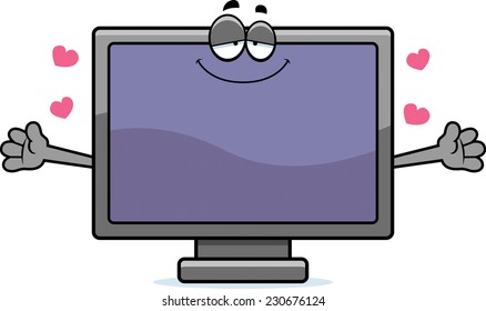 Cartoon Illustration Flat Screen Television Ready Stock Vector (Royalty ...