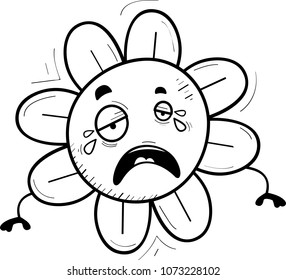 Cartoon Illustration Flower Crying Stock Vector (Royalty Free ...