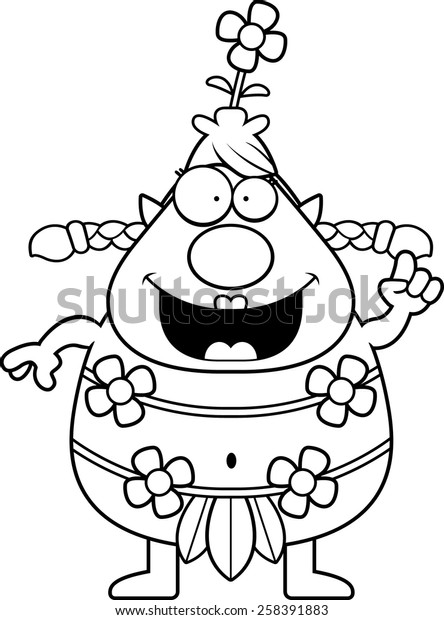 Cartoon Illustration Forest Sprite Idea: vector de stock (libre de ...