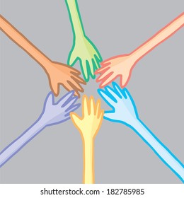 Teamwork Concept Business Icons Design Vector: vector de stock (libre ...